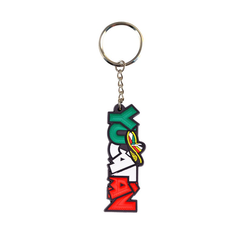 Llavero pvc con el nombre de Merida. Souvenir, recuerdo du Yucatan, México